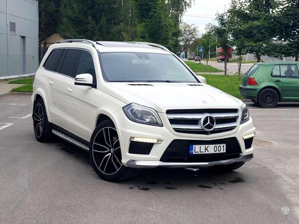 White Mercedes-Benz GL 350 2013 in Vilnius, with an engine capacity of 2.99 L and mileage of 297 thousand km for 17750 €, photo 6 on AUTOMOTO.COM.LV