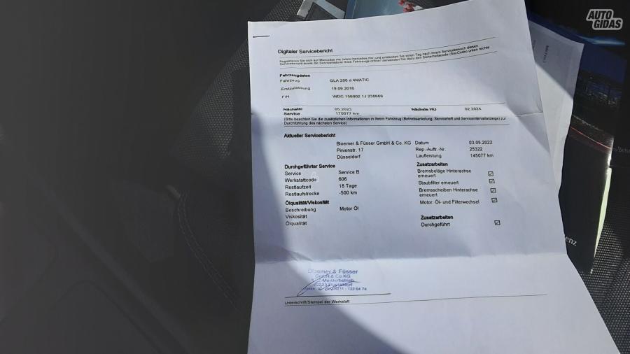 Melns Mercedes-Benz GLA 200 2016 Kauņa, ar dzinēja tilpumu 2.10 L un nobraukumu 204 tūkst. km par 12800 €, foto 28 vietnē AUTOMOTO.COM.LV