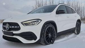 White Mercedes-Benz GLA 200 2021 in Panevezys, with an engine capacity of 1.95 L and mileage of 230 thousand km for 22900 €, photo  on AUTOMOTO.COM.LV