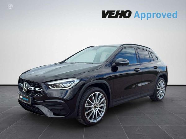 Black Mercedes-Benz GLA 250 2021 in Kaunas, with an engine capacity of 1.33 L and mileage of 73 thousand km for 33900 €, photo 1 on AUTOMOTO.COM.LV