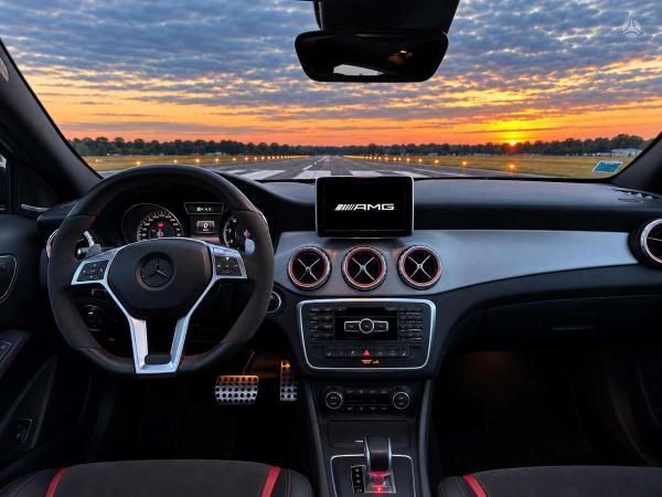 Pelēks Mercedes-Benz gla-45-amg 2015 Kauņa, ar dzinēja tilpumu 1.99 L un nobraukumu 158 tūkst. km par 21500 €, foto 8 vietnē AUTOMOTO.COM.LV