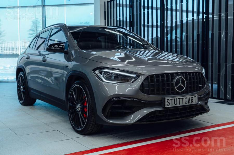 Pelēks Mercedes-Benz gla-45-amg 2021 Rīga, ar dzinēja tilpumu 2.00 L un nobraukumu 50 tūkst. km par 53900 €, foto 1 vietnē AUTOMOTO.COM.LV
