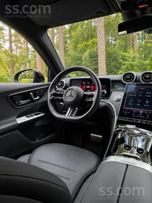 Black Mercedes-Benz GLC 200 2023 in Riga, with an engine capacity of 2.00 L and mileage of 56 thousand km for 49000 €, photo 6 on AUTOMOTO.COM.LV
