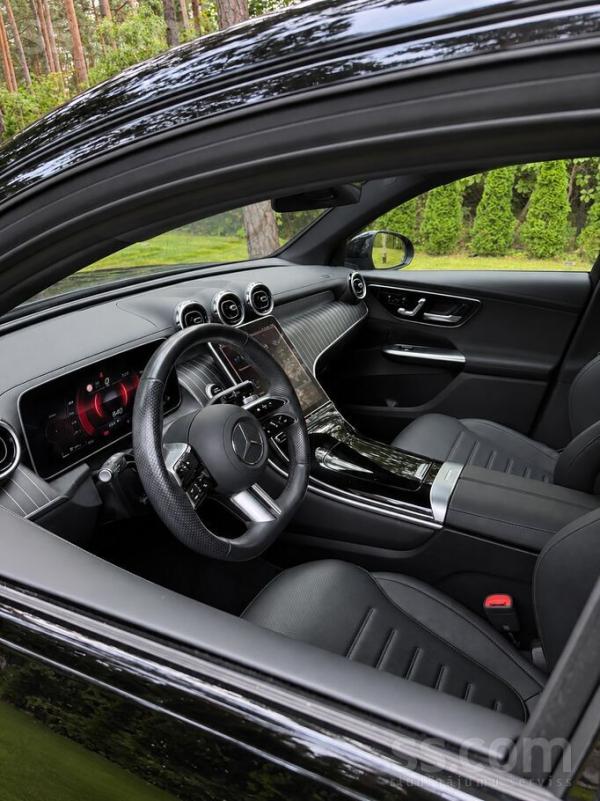 Black Mercedes-Benz GLC 200 2023 in Riga, with an engine capacity of 2.00 L and mileage of 56 thousand km for 49000 €, photo 7 on AUTOMOTO.COM.LV