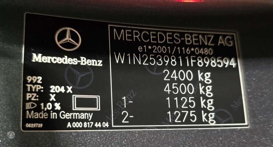Grey Mercedes-Benz GLC 200 2020 in Siauliai, with an engine capacity of 1.99 L and mileage of 84 thousand km for 32900 €, photo 30 on AUTOMOTO.COM.LV
