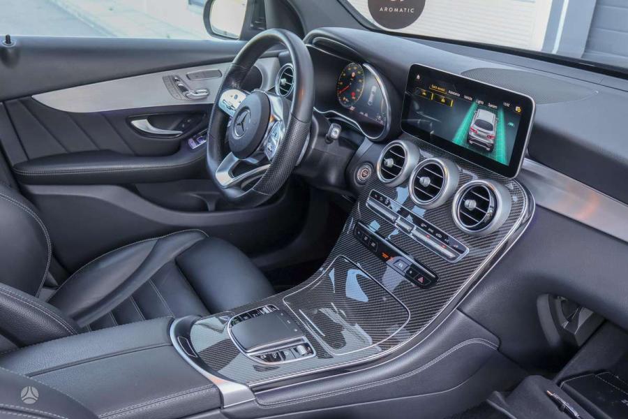 Black Mercedes-Benz GLC 220 2019 in Kaunas, with an engine capacity of 1.95 L and mileage of 182 thousand km for 32999 €, photo 23 on AUTOMOTO.COM.LV