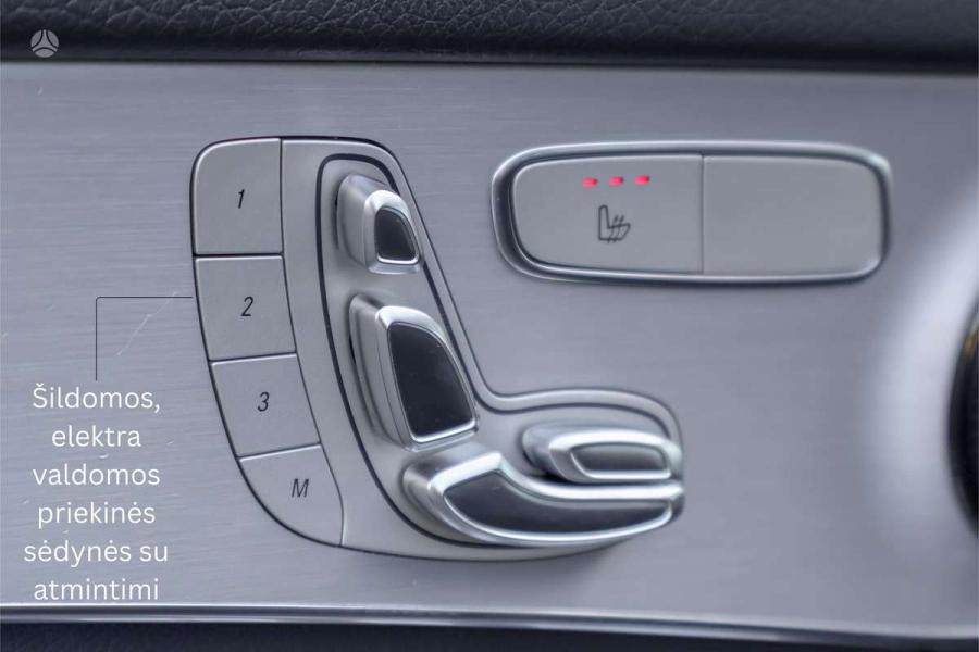 Black Mercedes-Benz GLC 220 2019 in Kaunas, with an engine capacity of 1.95 L and mileage of 182 thousand km for 32999 €, photo 49 on AUTOMOTO.COM.LV