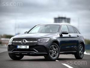 Grey Mercedes-Benz GLC 220 2020 in Riga, with an engine capacity of 2.00 L and mileage of 126 thousand km for 29900 €, photo  on AUTOMOTO.COM.LV