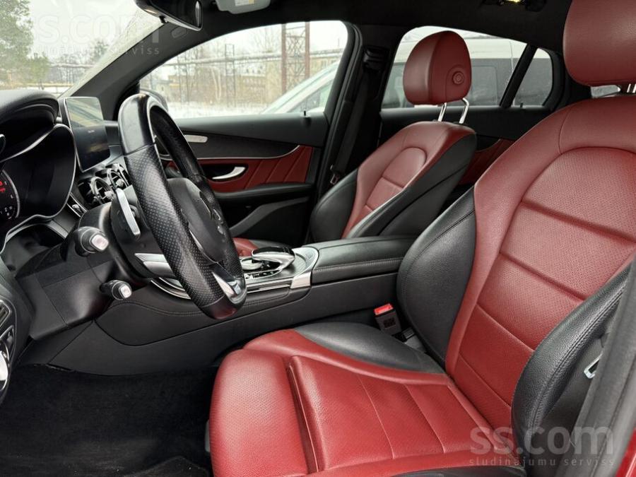 Red Mercedes-Benz GLC 220 2018 in Liepaja, with an engine capacity of 2.00 L and mileage of 137 thousand km for 29500 €, photo 8 on AUTOMOTO.COM.LV