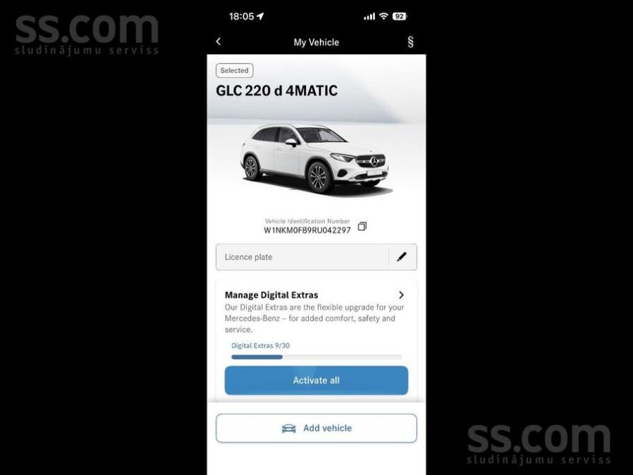White Mercedes-Benz GLC 220 2023 in Riga, with an engine capacity of 2.00 L and mileage of 5 thousand km for 46800 €, photo 36 on AUTOMOTO.COM.LV