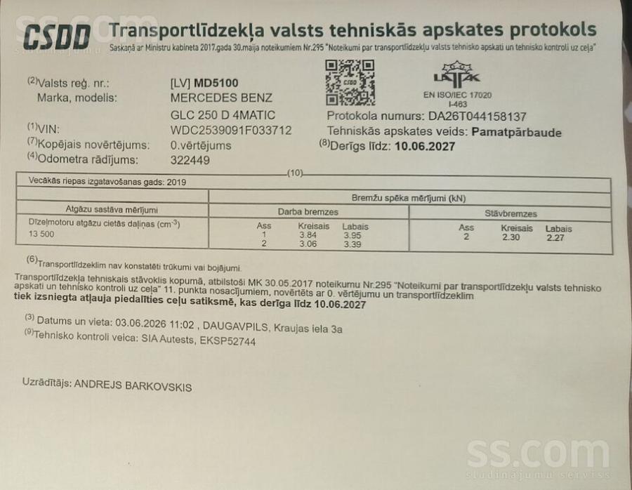 Melns Mercedes-Benz GLC 250 2015 Daugavpils, ar dzinēja tilpumu 2.20 L un nobraukumu 322 tūkst. km par 17500 €, foto 10 vietnē AUTOMOTO.COM.LV
