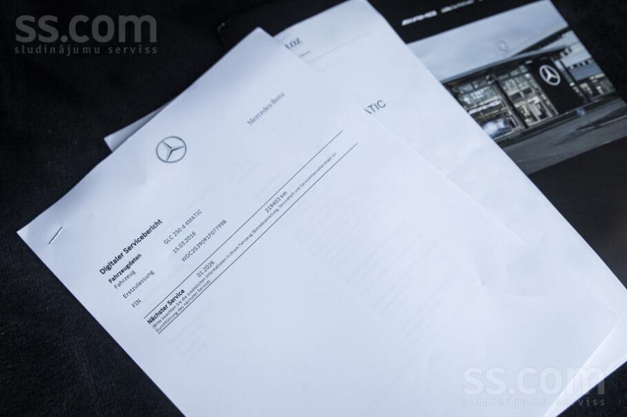 Black Mercedes-Benz GLC 250 2016 in Tukums, with an engine capacity of 2.20 L and mileage of 211 thousand km for 21500 €, photo 34 on AUTOMOTO.COM.LV