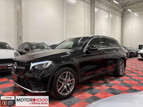Black Mercedes-Benz GLC 250 2017 in Vilnius, with an engine capacity of 2.14 L and mileage of 181 thousand km for 21850 €, photo 1 on AUTOMOTO.COM.LV
