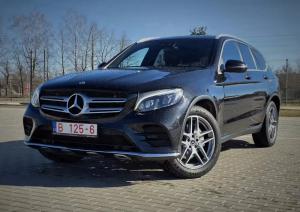 Black Mercedes-Benz GLC 250 2017 in Riga, with an engine capacity of 2.20 L and mileage of 264 thousand km for 18100 €, photo  on AUTOMOTO.COM.LV