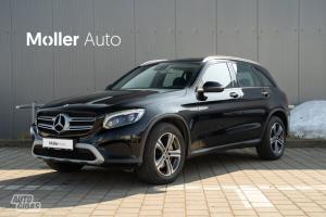 Black Mercedes-Benz GLC 250 2018 in Vilnius, with an engine capacity of 2.00 L and mileage of 103 thousand km for 23000 €, photo  on AUTOMOTO.COM.LV