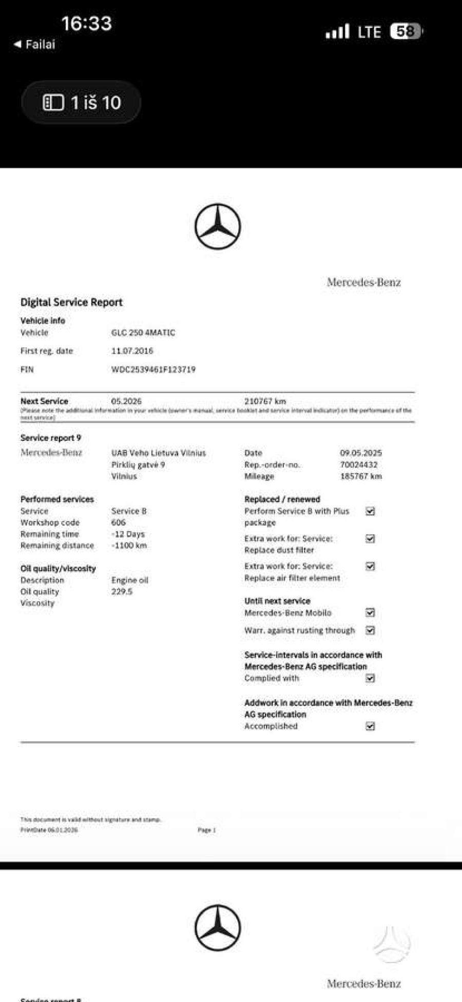 Белый Мерседес ГЛЦ 250 2016 в Вильнюс, объемом двигателя 1.99 л и пробегом 200 тыс. км за 19850 €, фото 25 на AUTOMOTO.COM.LV