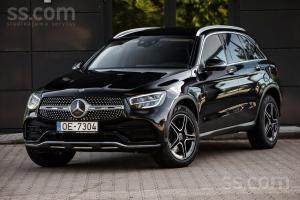 Black Mercedes-Benz GLC 300 2021 in Riga, with an engine capacity of 2.00 L and mileage of 0 thousand km for 25900 €, photo  on AUTOMOTO.COM.LV