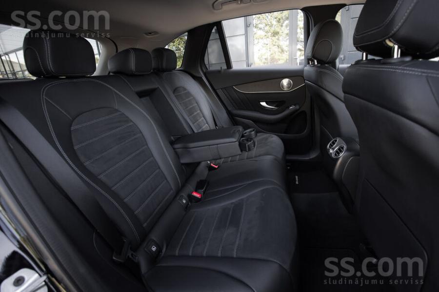 Black Mercedes-Benz GLC 300 2021 in Riga, with an engine capacity of 2.00 L and mileage of 0 thousand km for 25900 €, photo 27 on AUTOMOTO.COM.LV