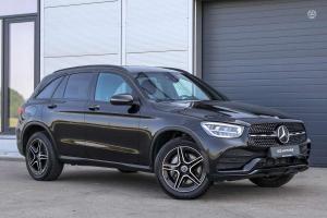 Black Mercedes-Benz GLC 300 2021 in Kaunas, with an engine capacity of 1.95 L and mileage of 187 thousand km for 28499 €, photo  on AUTOMOTO.COM.LV