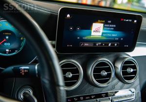 Black Mercedes-Benz GLC 300 2021 in Cesis, with an engine capacity of 2.00 L and mileage of 93 thousand km for 32900 €, photo 19 on AUTOMOTO.COM.LV