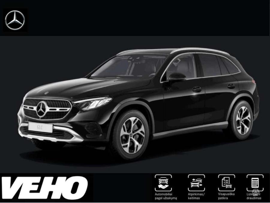 Black Mercedes-Benz GLC 300 2023 in Klaipeda, with an engine capacity of 2.00 L and mileage of 113 thousand km for 46500 €, photo 1 on AUTOMOTO.COM.LV