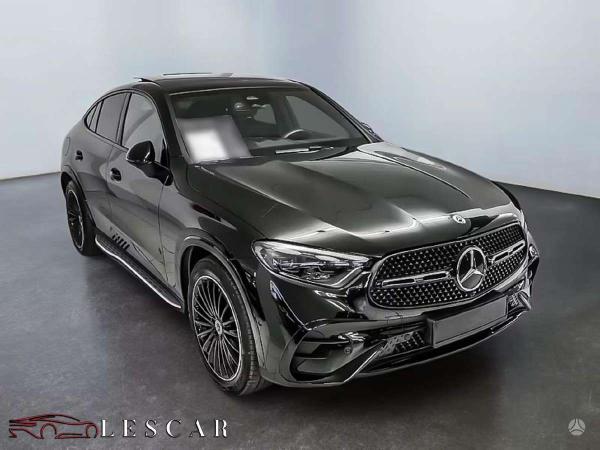 Black Mercedes-Benz GLC 300 2024 in Vilnius, with an engine capacity of 1.95 L and mileage of 13 thousand km for 70000 €, photo 1 on AUTOMOTO.COM.LV