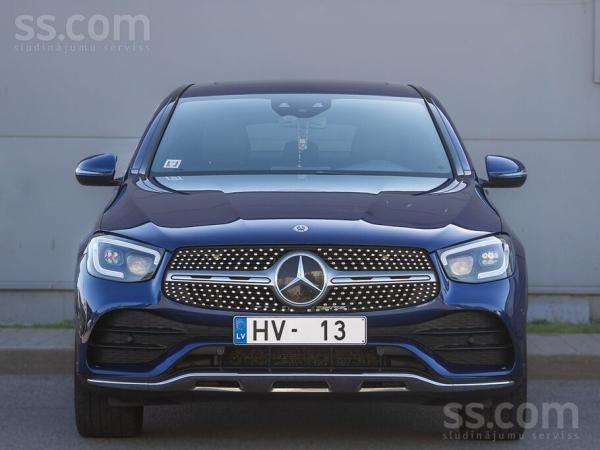 Blue Mercedes-Benz GLC 300 2019 in Riga, with an engine capacity of 3.00 L and mileage of 163 thousand km for 35990 €, photo 2 on AUTOMOTO.COM.LV