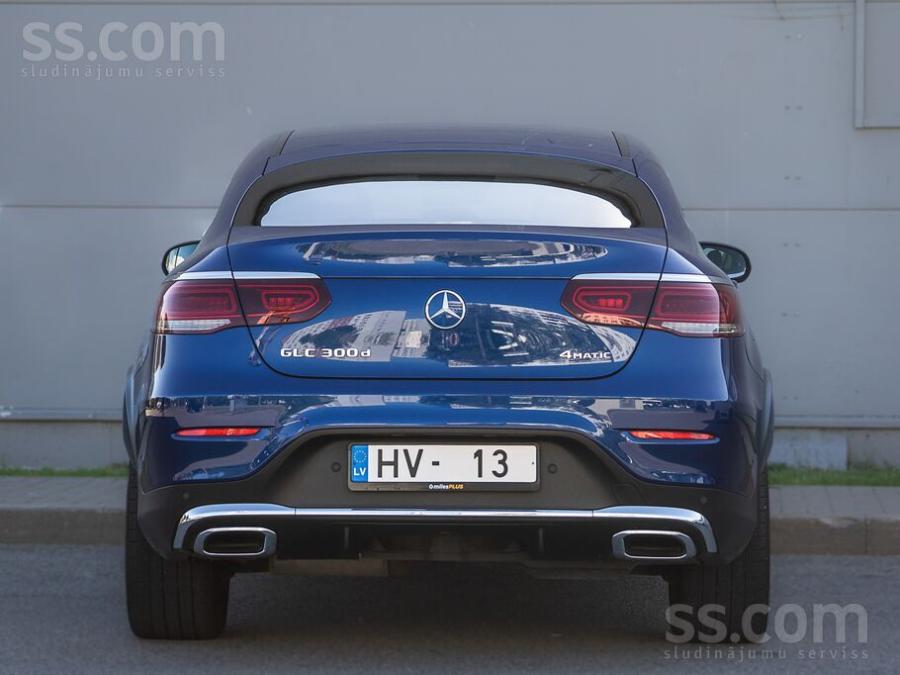 Blue Mercedes-Benz GLC 300 2019 in Riga, with an engine capacity of 3.00 L and mileage of 163 thousand km for 35990 €, photo 7 on AUTOMOTO.COM.LV