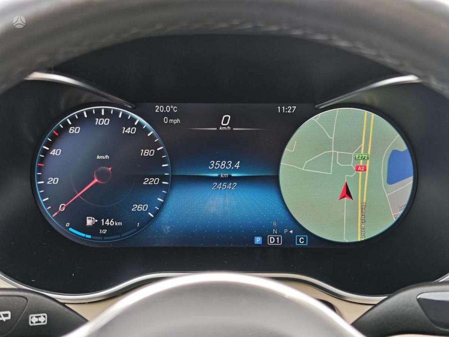 Blue Mercedes-Benz GLC 300 2021 in Vilnius, with an engine capacity of 1.99 L and mileage of 25 thousand km for 38900 €, photo 16 on AUTOMOTO.COM.LV