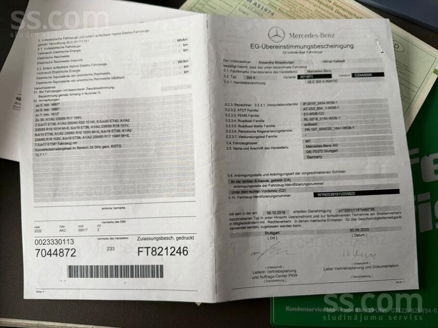 Серый Мерседес GLC 300 2020 в Тукумс, объемом двигателя 2.00 л и пробегом 184 тыс. км за 27770 €, фото 34 на AUTOMOTO.COM.LV
