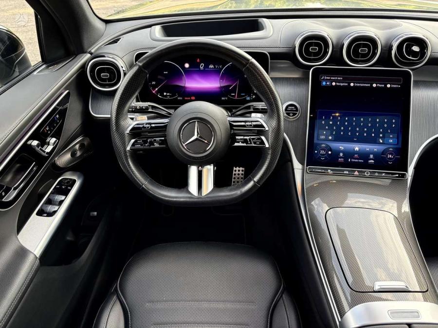 Grey Mercedes-Benz GLC 300 2023 in Kaunas, with an engine capacity of 2.00 L and mileage of 69 thousand km for 48900 €, photo 20 on AUTOMOTO.COM.LV