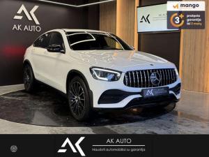 White Mercedes-Benz GLC 300 2020 in Kaunas, with an engine capacity of 1.95 L and mileage of 62 thousand km for 37990 €, photo  on AUTOMOTO.COM.LV
