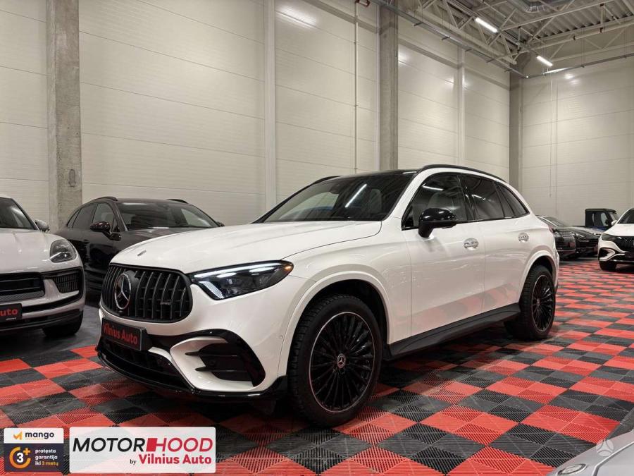 White Mercedes-Benz GLC 300 2023 in Vilnius, with an engine capacity of 2.00 L and mileage of 34 thousand km for 49999 €, photo 1 on AUTOMOTO.COM.LV