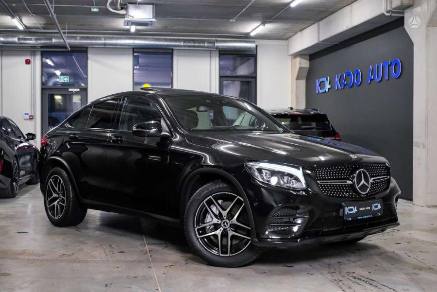 Black Mercedes-Benz GLC 350 2017 in Kaunas, with an engine capacity of 2.99 L and mileage of 205 thousand km for 29950 €, photo 1 on AUTOMOTO.COM.LV