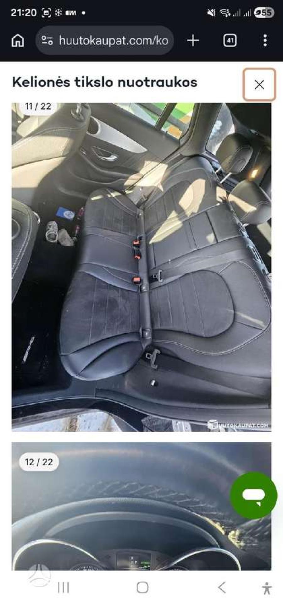 Black Mercedes-Benz GLC 350 2017 in Kaunas, with an engine capacity of 2.00 L and mileage of 276 thousand km for 13800 €, photo 11 on AUTOMOTO.COM.LV