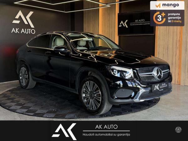 Black Mercedes-Benz GLC 350 2017 in Kaunas, with an engine capacity of 1.99 L and mileage of 104 thousand km for 27490 €, photo 1 on AUTOMOTO.COM.LV