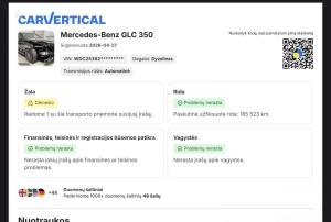 Black Mercedes-Benz GLC 350 2018 in Siauliai, with an engine capacity of 2.99 L and mileage of 186 thousand km for 12500 €, photo 10 on AUTOMOTO.COM.LV