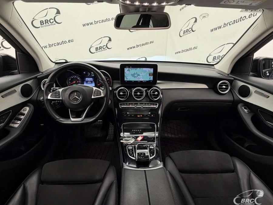 Blue Mercedes-Benz GLC 350 2017 in Vilnius, with an engine capacity of 1.99 L and mileage of 183 thousand km for 15900 €, photo 5 on AUTOMOTO.COM.LV