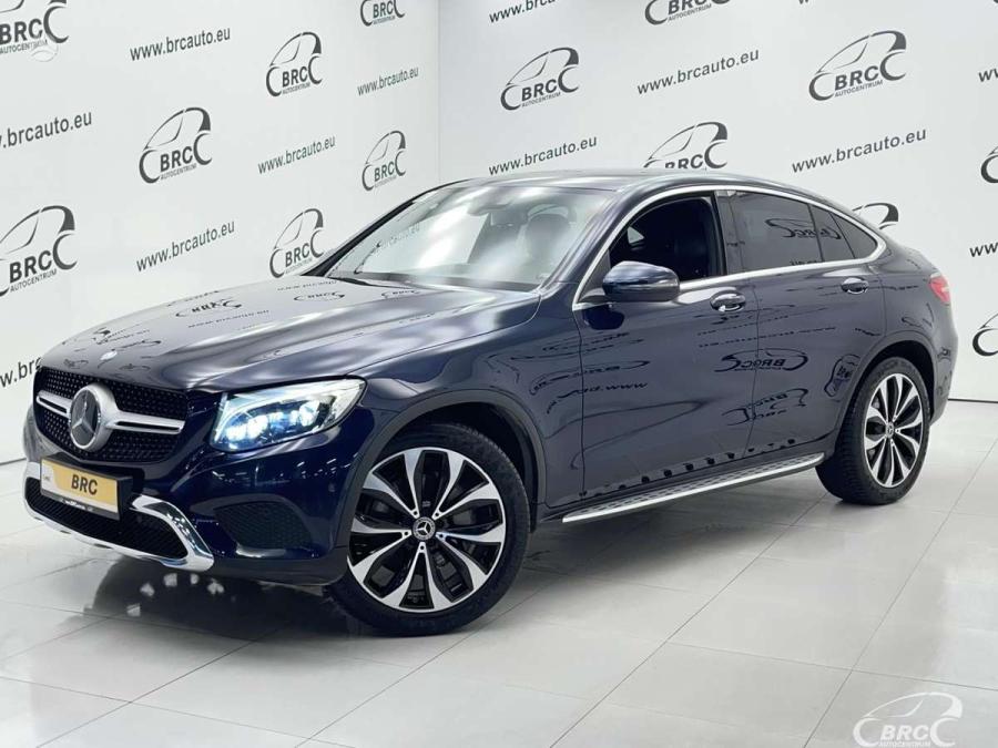 Blue Mercedes-Benz GLC 350 2017 in Vilnius, with an engine capacity of 2.99 L and mileage of 150 thousand km for 27900 €, photo 1 on AUTOMOTO.COM.LV