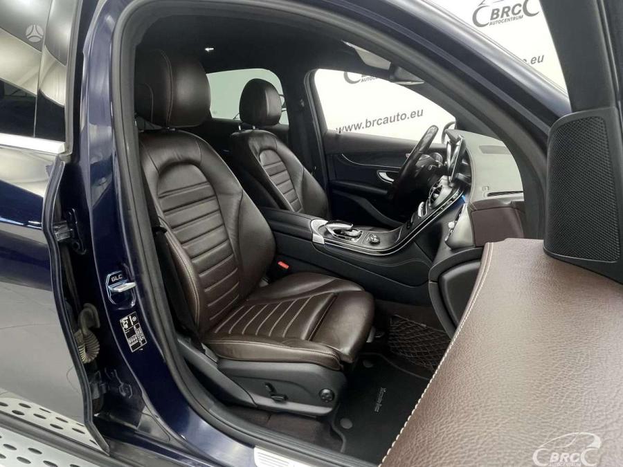 Blue Mercedes-Benz GLC 350 2017 in Vilnius, with an engine capacity of 2.99 L and mileage of 150 thousand km for 27900 €, photo 9 on AUTOMOTO.COM.LV