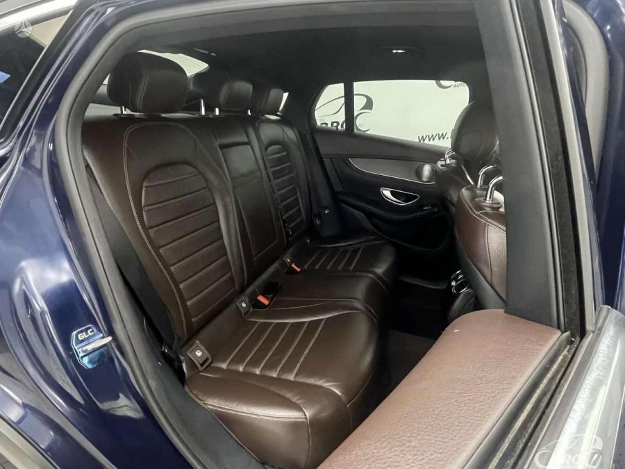 Blue Mercedes-Benz GLC 350 2017 in Vilnius, with an engine capacity of 2.99 L and mileage of 150 thousand km for 27900 €, photo 14 on AUTOMOTO.COM.LV