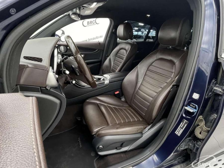 Blue Mercedes-Benz GLC 350 2017 in Vilnius, with an engine capacity of 2.99 L and mileage of 150 thousand km for 27900 €, photo 25 on AUTOMOTO.COM.LV