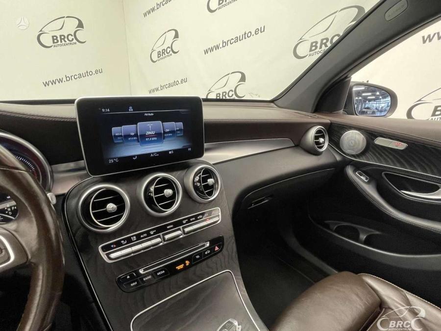 Blue Mercedes-Benz GLC 350 2017 in Vilnius, with an engine capacity of 2.99 L and mileage of 150 thousand km for 27900 €, photo 30 on AUTOMOTO.COM.LV