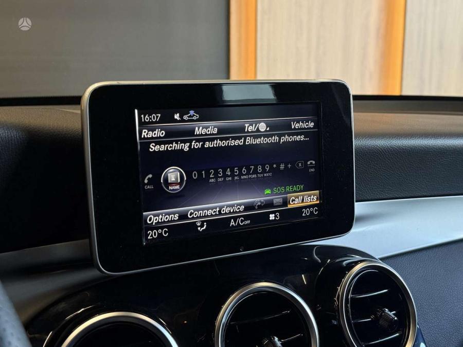 White Mercedes-Benz GLC 350 2018 in Kaunas, with an engine capacity of 1.99 L and mileage of 78 thousand km for 28490 €, photo 29 on AUTOMOTO.COM.LV