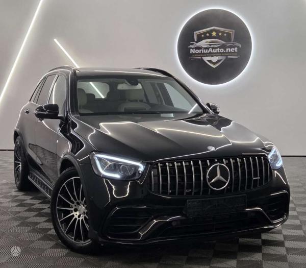 Black Mercedes-Benz GLC 43 AMG 2017 in Marijampole, with an engine capacity of 3.00 L and mileage of 144 thousand km for 27850 €, photo 1 on AUTOMOTO.COM.LV