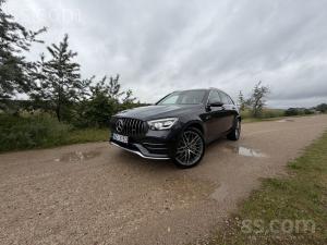 Black Mercedes-Benz GLC 43 AMG 2020 in Riga, with an engine capacity of 3.00 L and mileage of 0 thousand km for 36600 €, photo  on AUTOMOTO.COM.LV