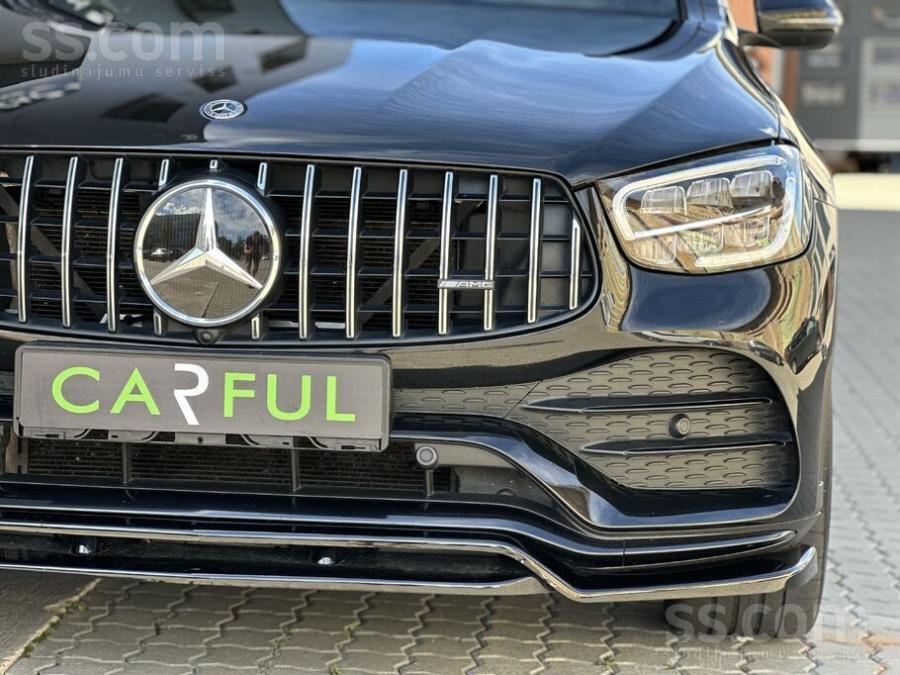 Black Mercedes-Benz GLC 43 AMG 2021 in Riga, with an engine capacity of 3.00 L and mileage of 162 thousand km for 37500 €, photo 3 on AUTOMOTO.COM.LV