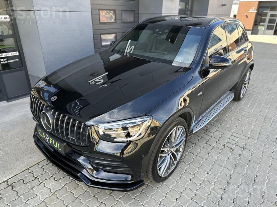 Black Mercedes-Benz GLC 43 AMG 2021 in Riga, with an engine capacity of 3.00 L and mileage of 162 thousand km for 37500 €, photo 7 on AUTOMOTO.COM.LV