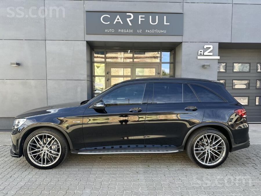 Black Mercedes-Benz GLC 43 AMG 2021 in Riga, with an engine capacity of 3.00 L and mileage of 162 thousand km for 37500 €, photo 9 on AUTOMOTO.COM.LV