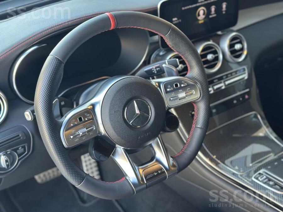 Black Mercedes-Benz GLC 43 AMG 2021 in Riga, with an engine capacity of 3.00 L and mileage of 162 thousand km for 37500 €, photo 17 on AUTOMOTO.COM.LV